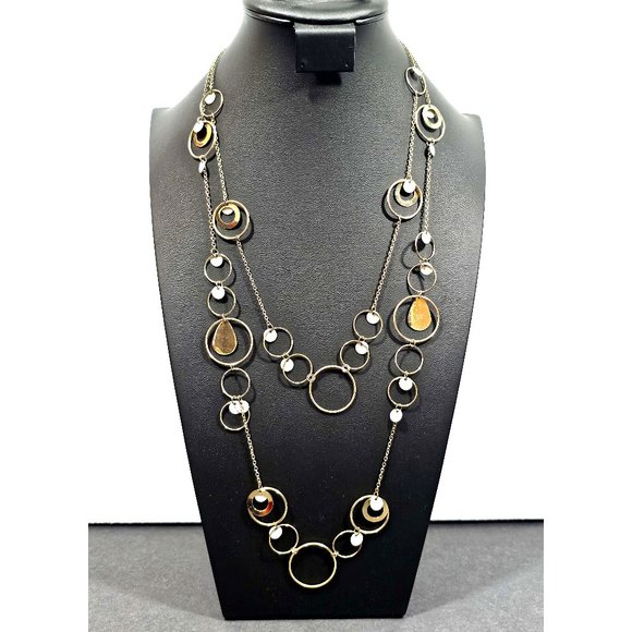 Claire's | Jewelry | Long 33 Gold Tone Layered Fashion Necklace By ...